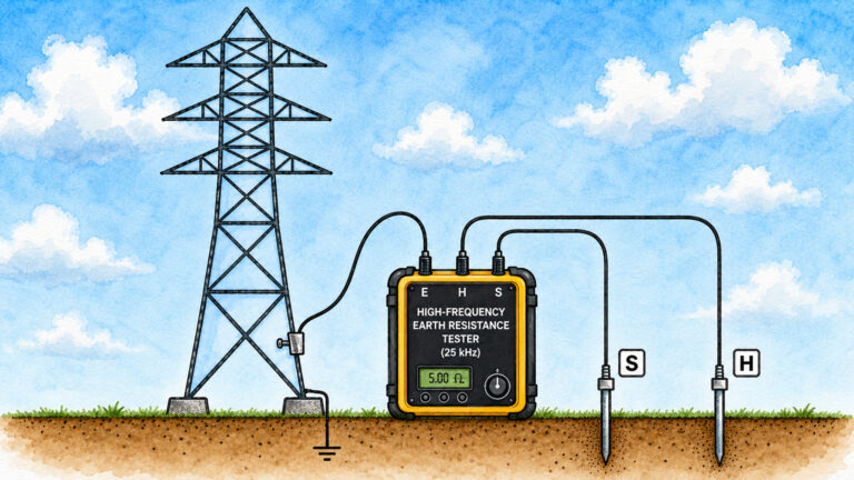 High Frequency Tower Footing Resistance Measurement Complete