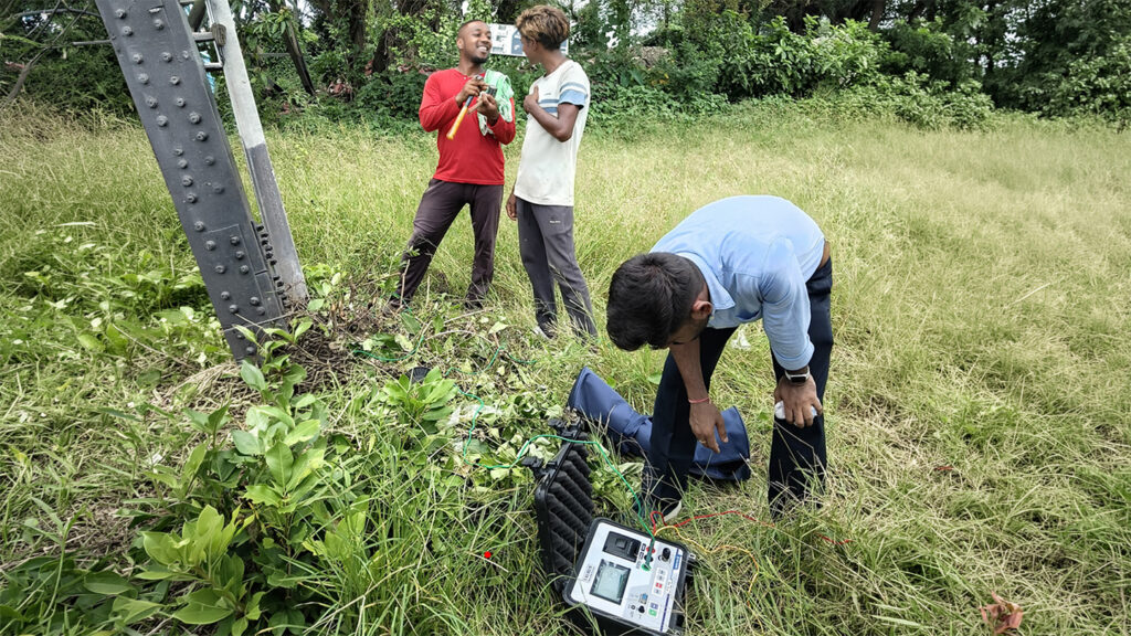 High Frequency Tower Footing Resistance Measurement Complete